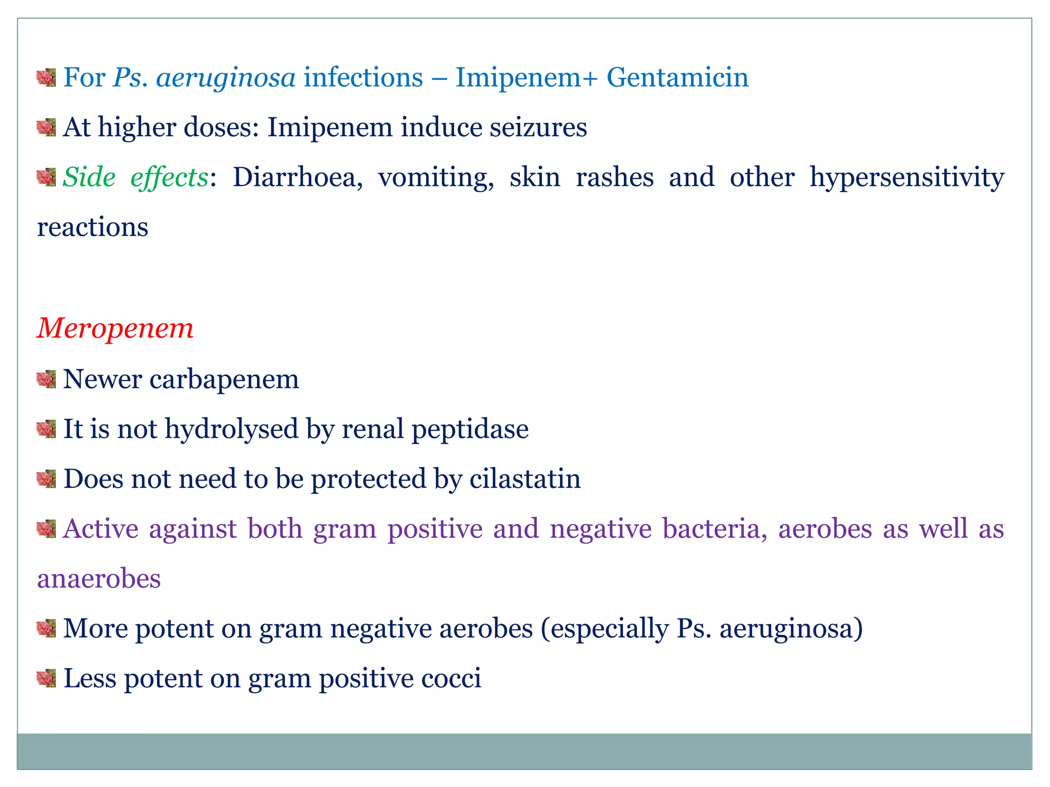 Monobactams and carbapenems | PPTX