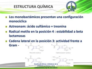Monobactámicos,carbapenemicos, glucopeptidos | PPTX