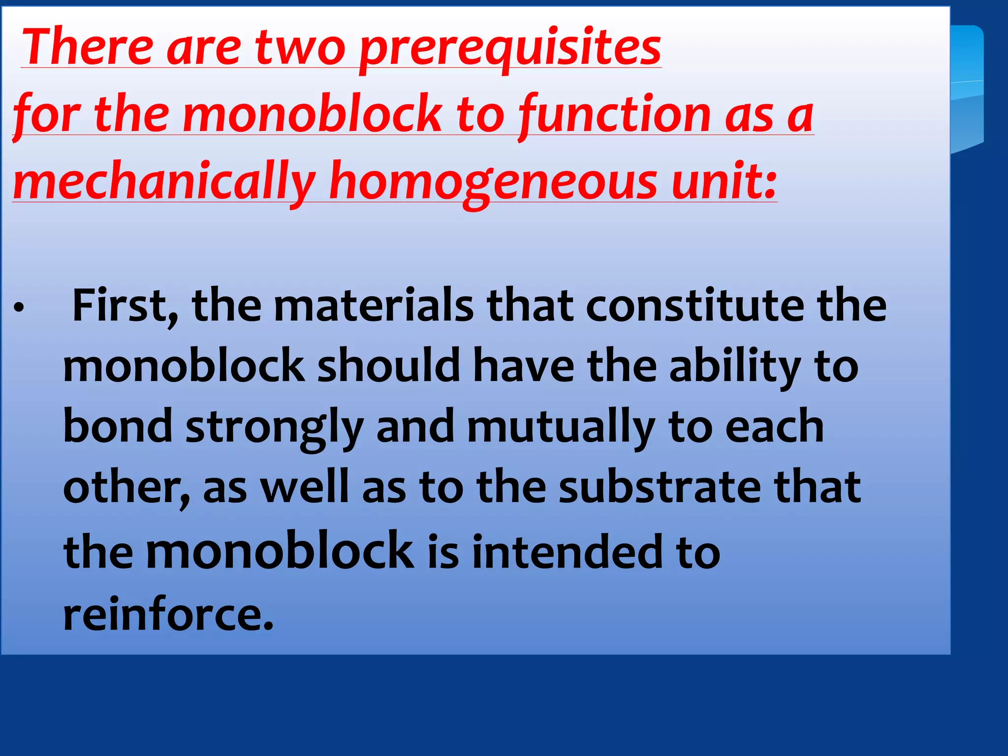 dental Monoblock obturation technique or concept in endodontics | PPTX