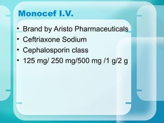 Monocef Brand - Antibiotic segment study | PPT