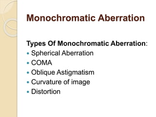 MONOCHROMATIC ABERRATION by ATIKUR RAHMAN | PPTX