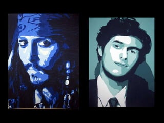 Monochromatic Pop Art Celebrity Portraits | PPTX