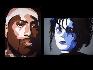 Monochromatic Pop Art Celebrity Portraits | PPTX