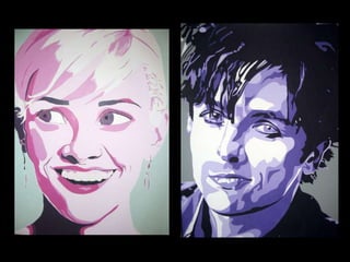 Monochromatic Pop Art Celebrity Portraits | PPTX