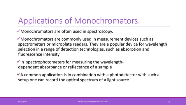 Monochromators | PPTX