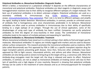 Monoclonal and polyclonal in diagnostics | PPTX