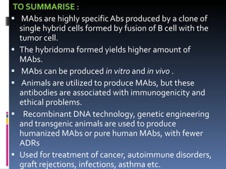 Monoclonal Antibodies and their role in Pharmacology | PPT