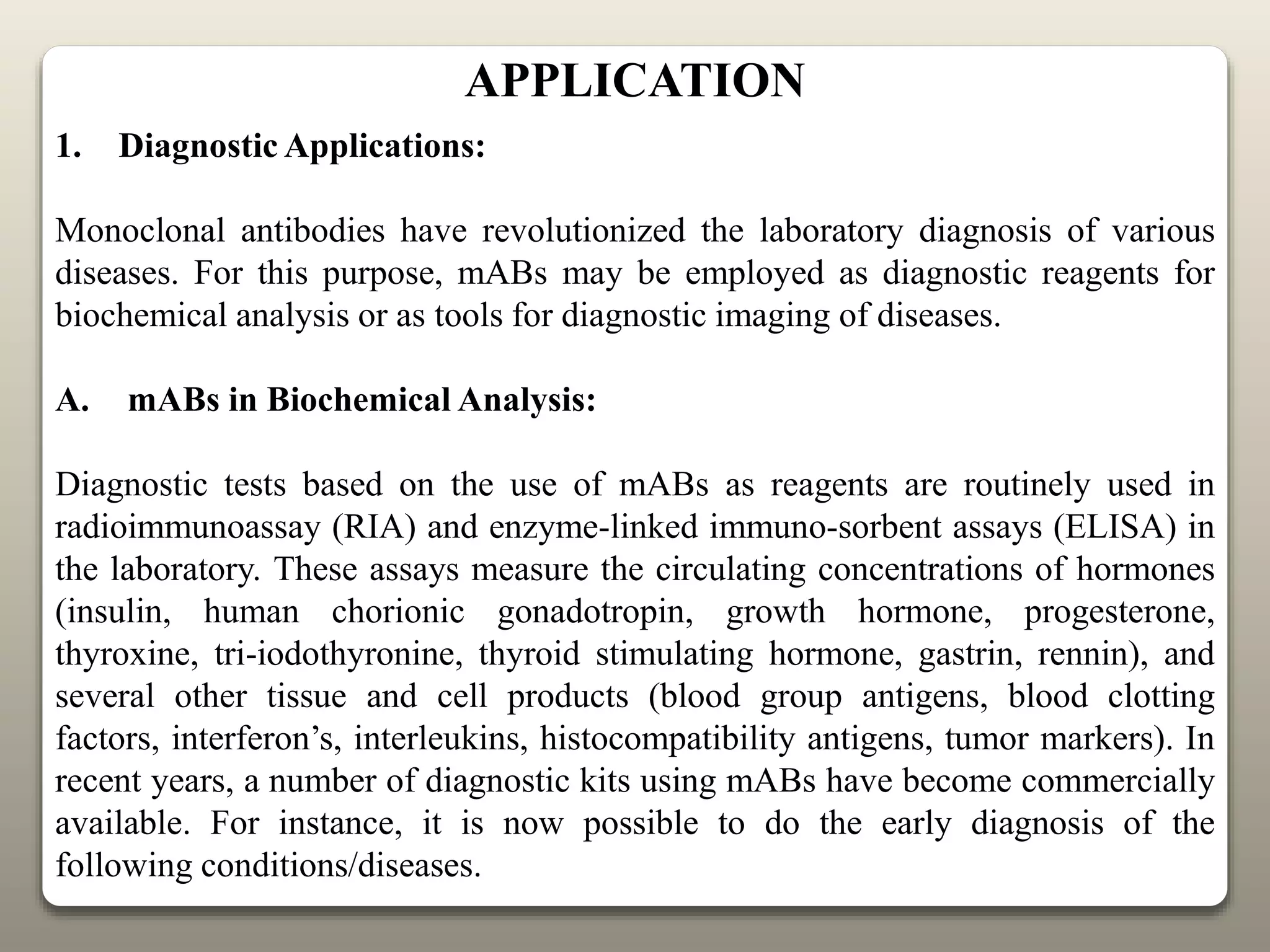 Monoclonal Antibodies and it's applications.pptx