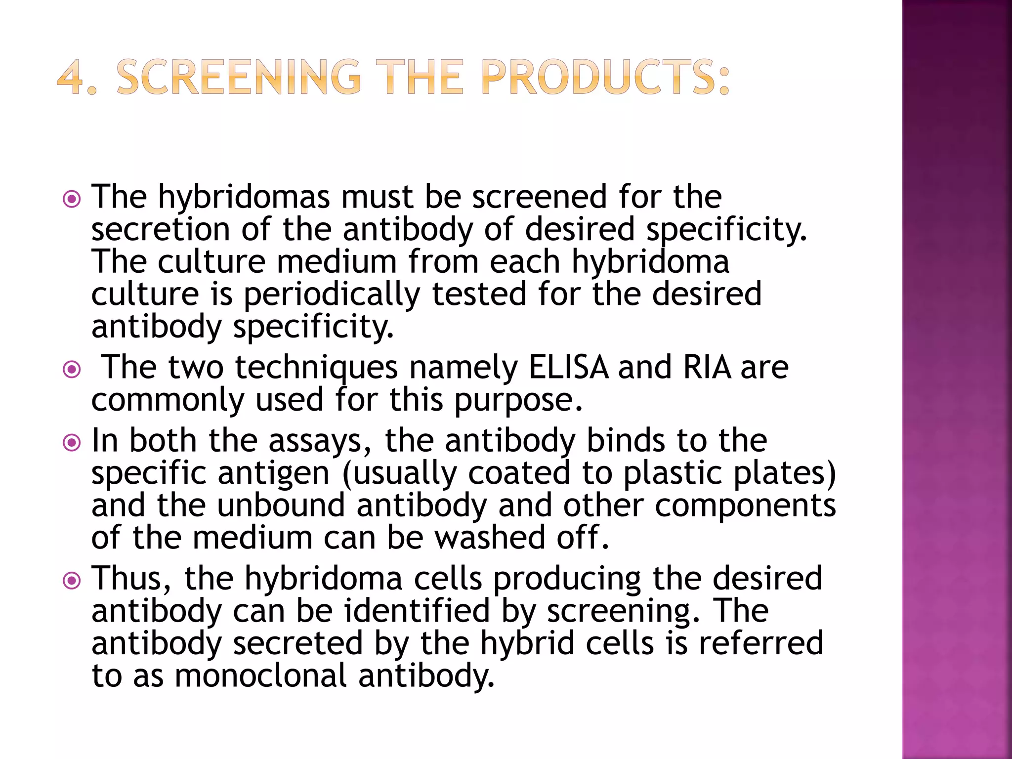 Monoclonal antibodies production | PPTX