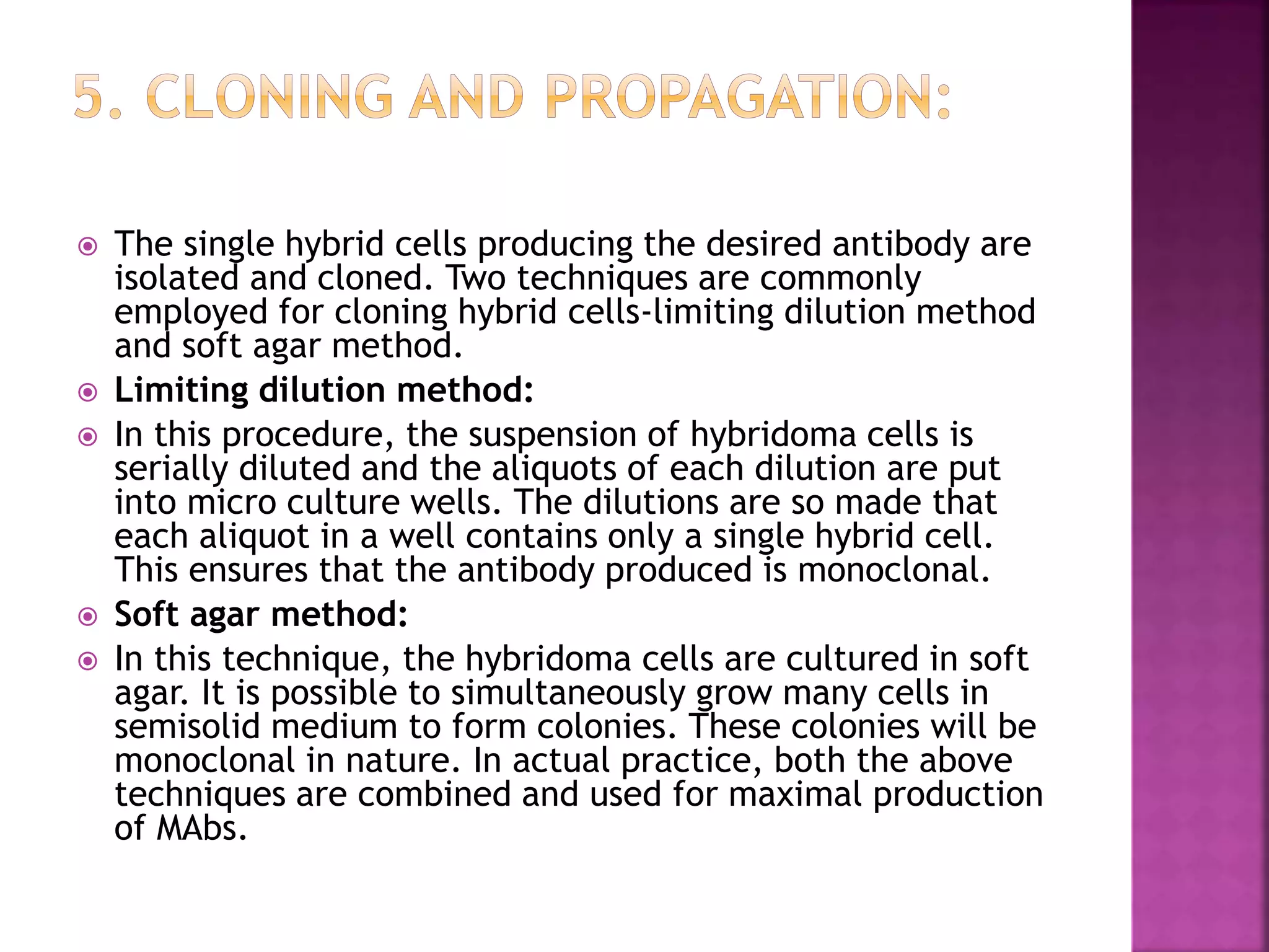 Monoclonal antibodies production | PPTX