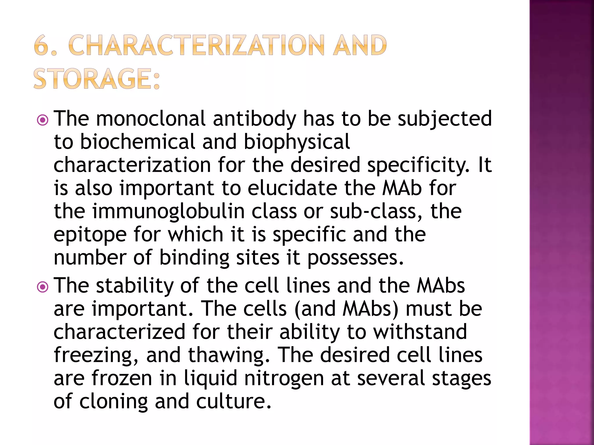 Monoclonal antibodies production | PPTX