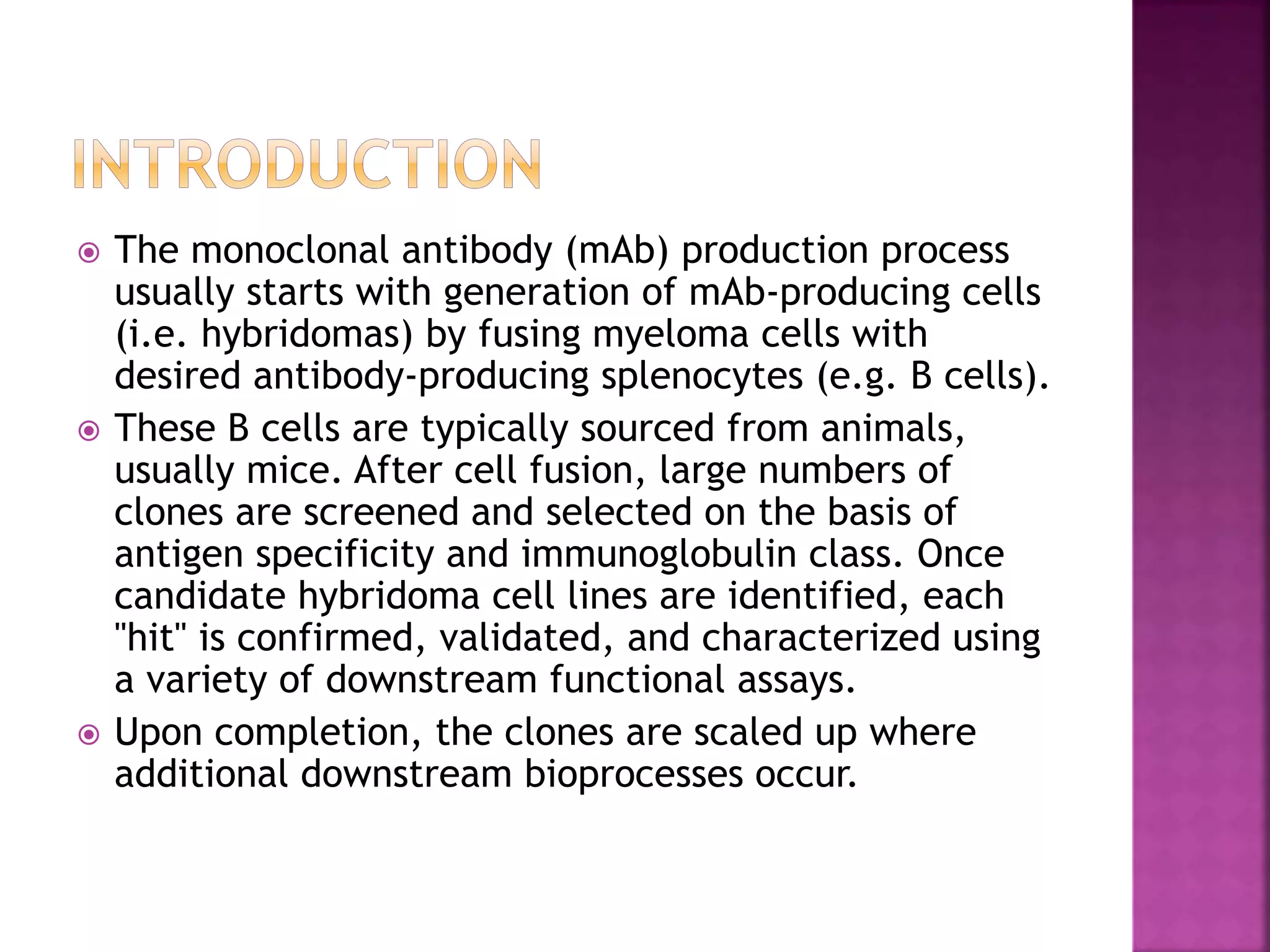 Monoclonal antibodies production | PPTX