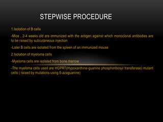Monoclonal antibodies and their applications | PPTX