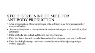MONOCLONAL ANTIBODYPREPARATION AND EVALUATION | PPTX