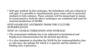 MONOCLONAL ANTIBODYPREPARATION AND EVALUATION | PPTX