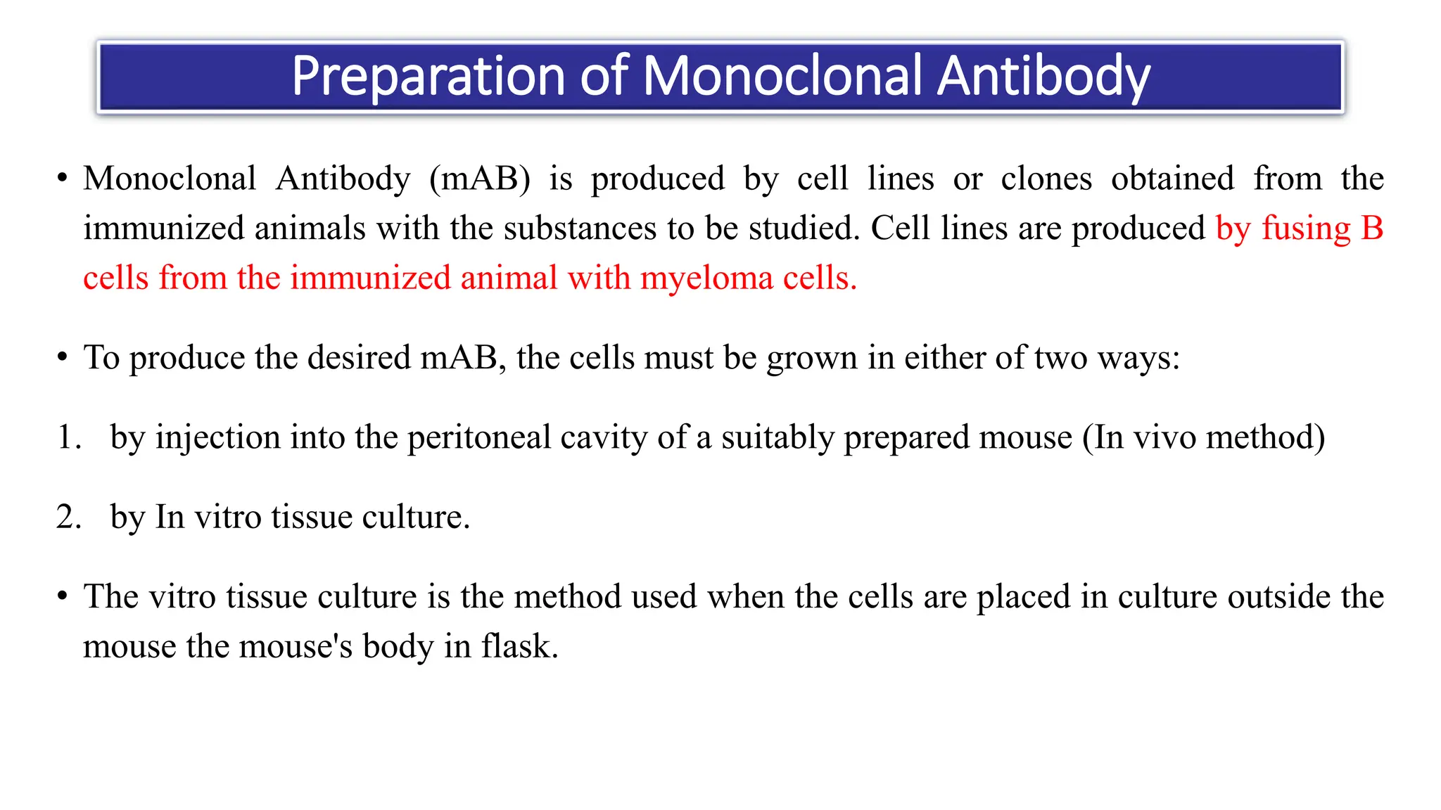 Monoclonal antibody production by hybridoma technology | PPTX
