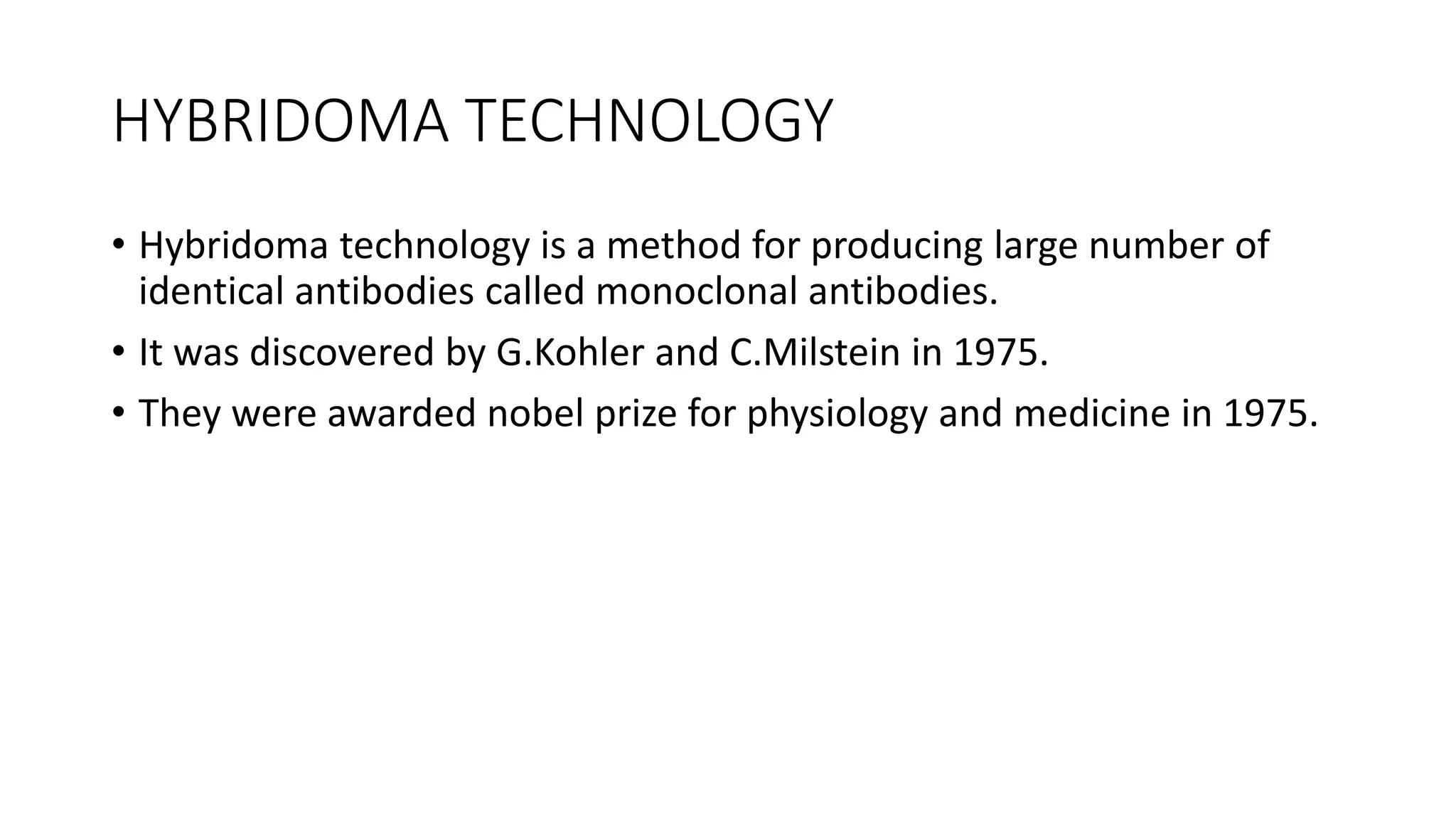 MONOCLONAL ANTIBODY HYBRIDOMA TECHNIQUES AND PRODUCTION.pptx