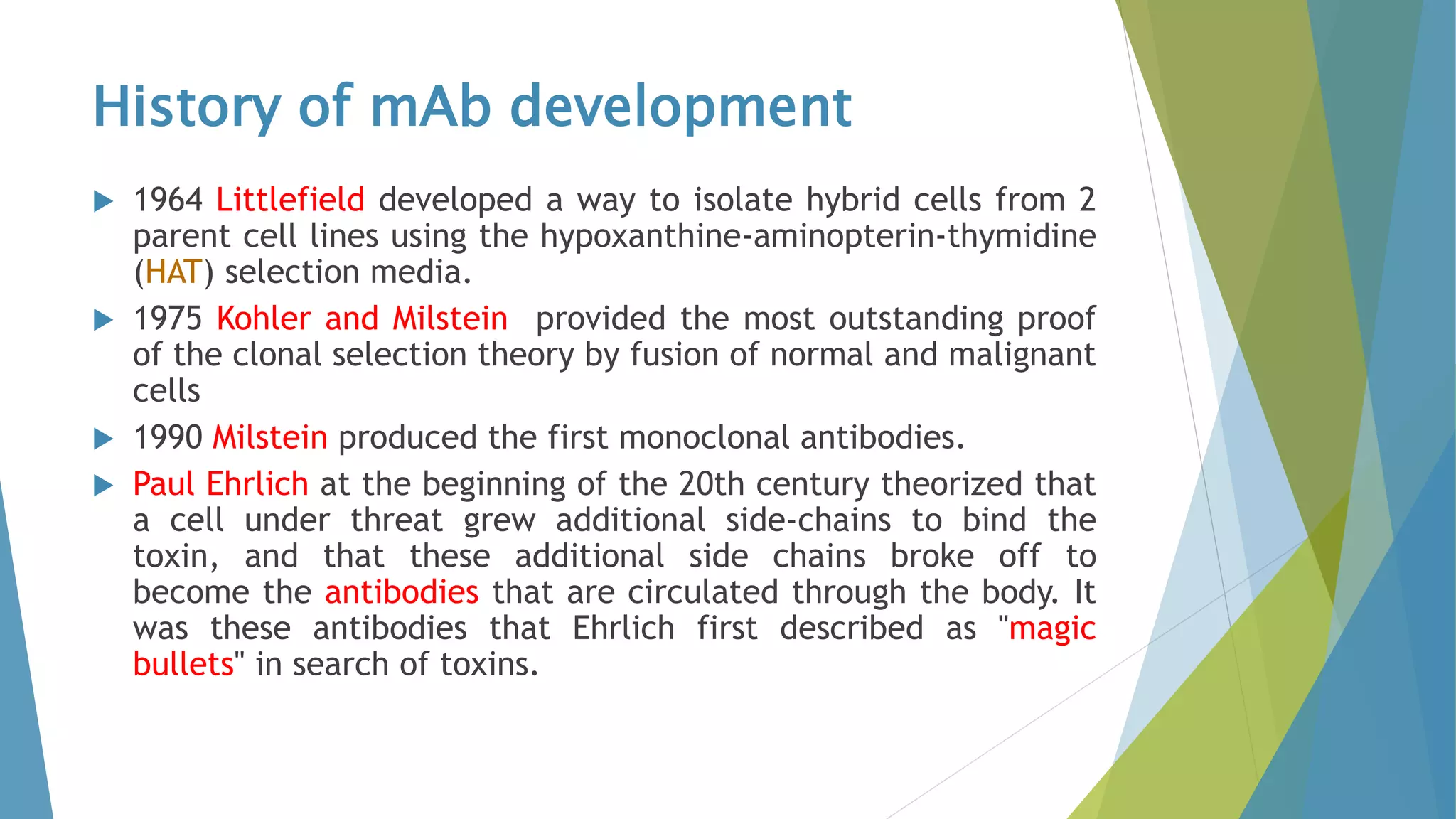 Monoclonal antibody production | PPTX