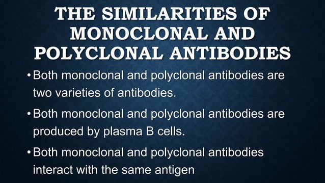 Monoclonal vs Polyclonal antibodies | PPTX | Blood Disorders | Diseases ...