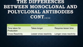 Monoclonal vs Polyclonal antibodies | PPTX