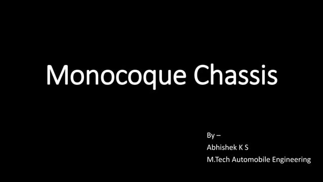 Monocoque chassis For Motorcycles | PPT