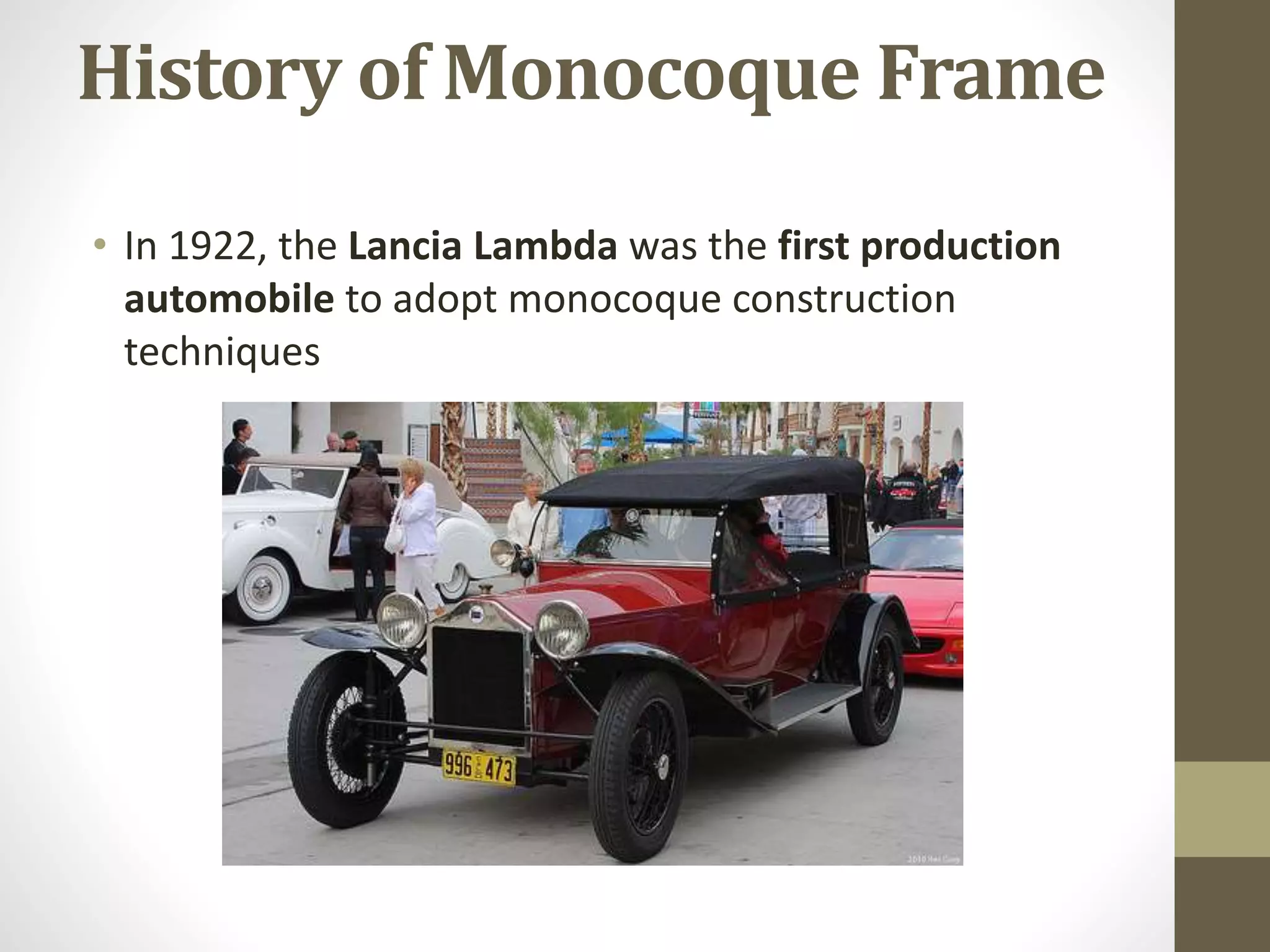 Monocoque chassis | PPTX | Performance Cars | Auto Type