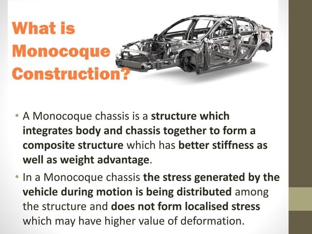 Monocoque chassis | PPTX | Performance Cars | Auto Type
