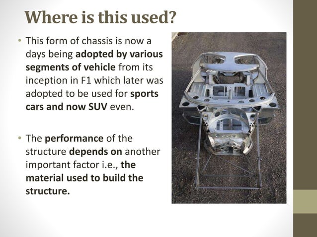 Monocoque chassis | PPTX | Performance Cars | Auto Type