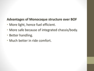 Monocoque chassis | PPTX | Performance Cars | Auto Type