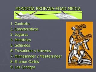 Música Profana Edad Media | PPT