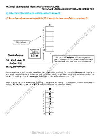 Ανάπτυξη Εφαρμογών σε Προγραμματιστικό Περιβάλλον - Βασικές ...