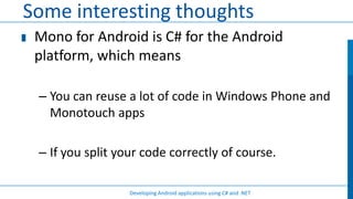 Mono for android | PPT