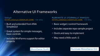 MonoGame extensions & engines | PPT