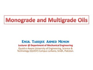 Monograde and multigrade oils | PDF