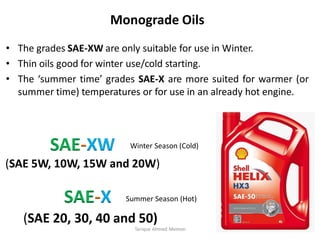 Monograde and multigrade oils | PDF