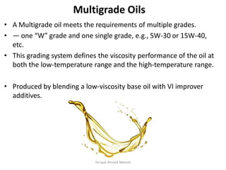 Monograde and multigrade oils | PDF