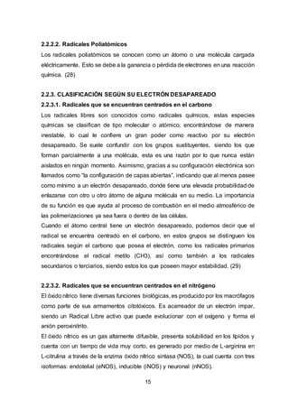 Formación e importancia de radicales libres | DOCX