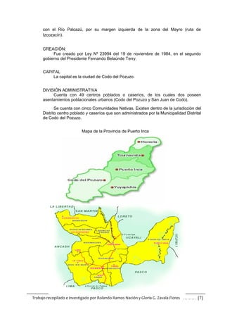 CODO DEL POZUZO - Ubicación, Lugares Turísticos....... por Lic. Rolando ...