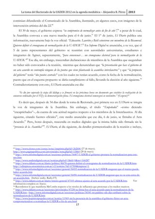 Monografía Alejandra Pérez - La toma del Rectorado de la UADER 2012 en ...