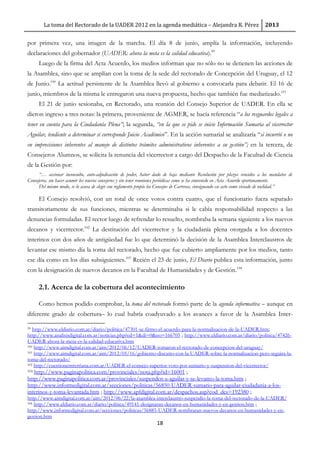 Monografía Alejandra Pérez - La toma del Rectorado de la UADER 2012 en ...