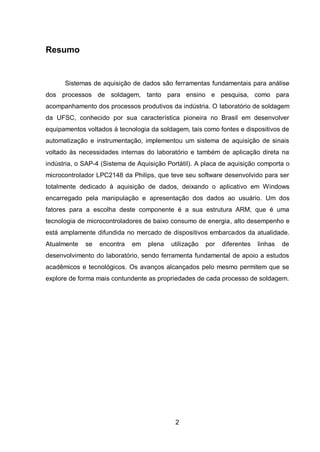 Sistema de Aquisição de Dados aplicado à Soldagem | PDF