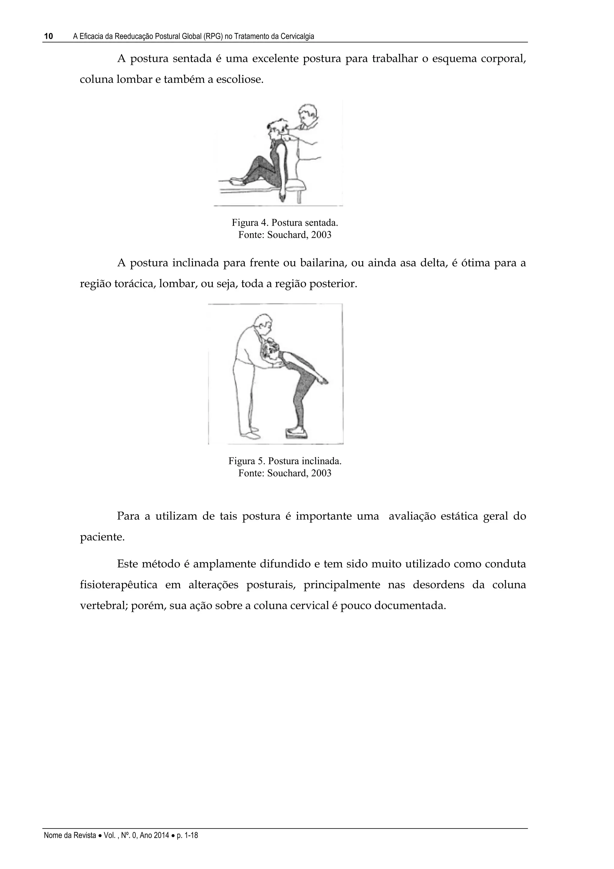 A eficacia da Reeducação Postural Global (RPG) na Cervical | PDF