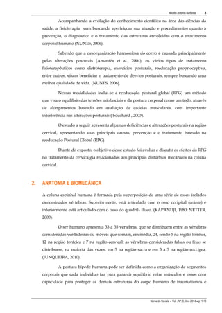 A eficacia da Reeducação Postural Global (RPG) na Cervical | PDF