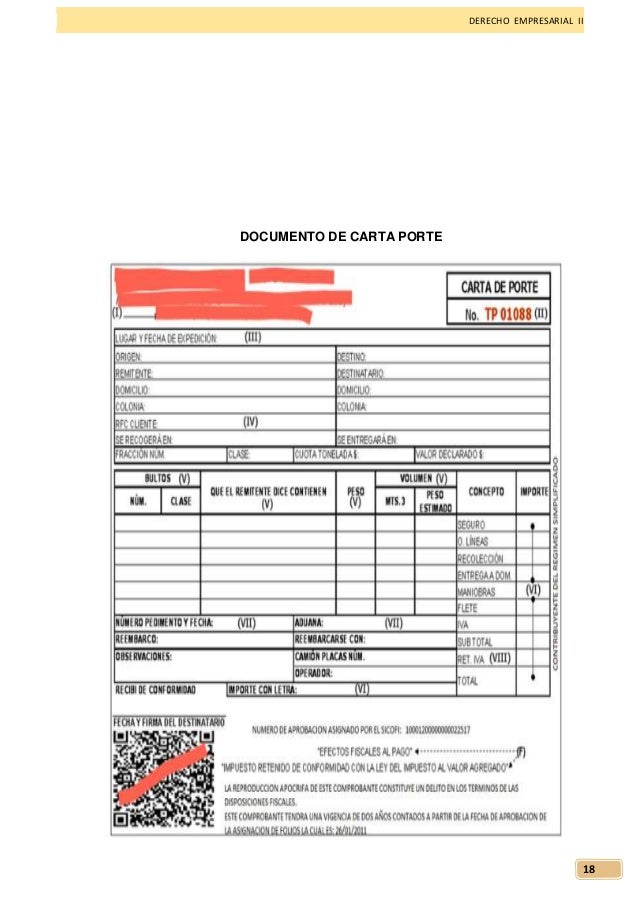 El Conocimiento de Embarque y La Carta de Porte