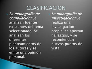 Monografia de investigacion | PPTX