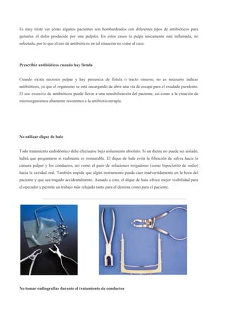 Monografia errores y fracasos en endodoncia | DOC