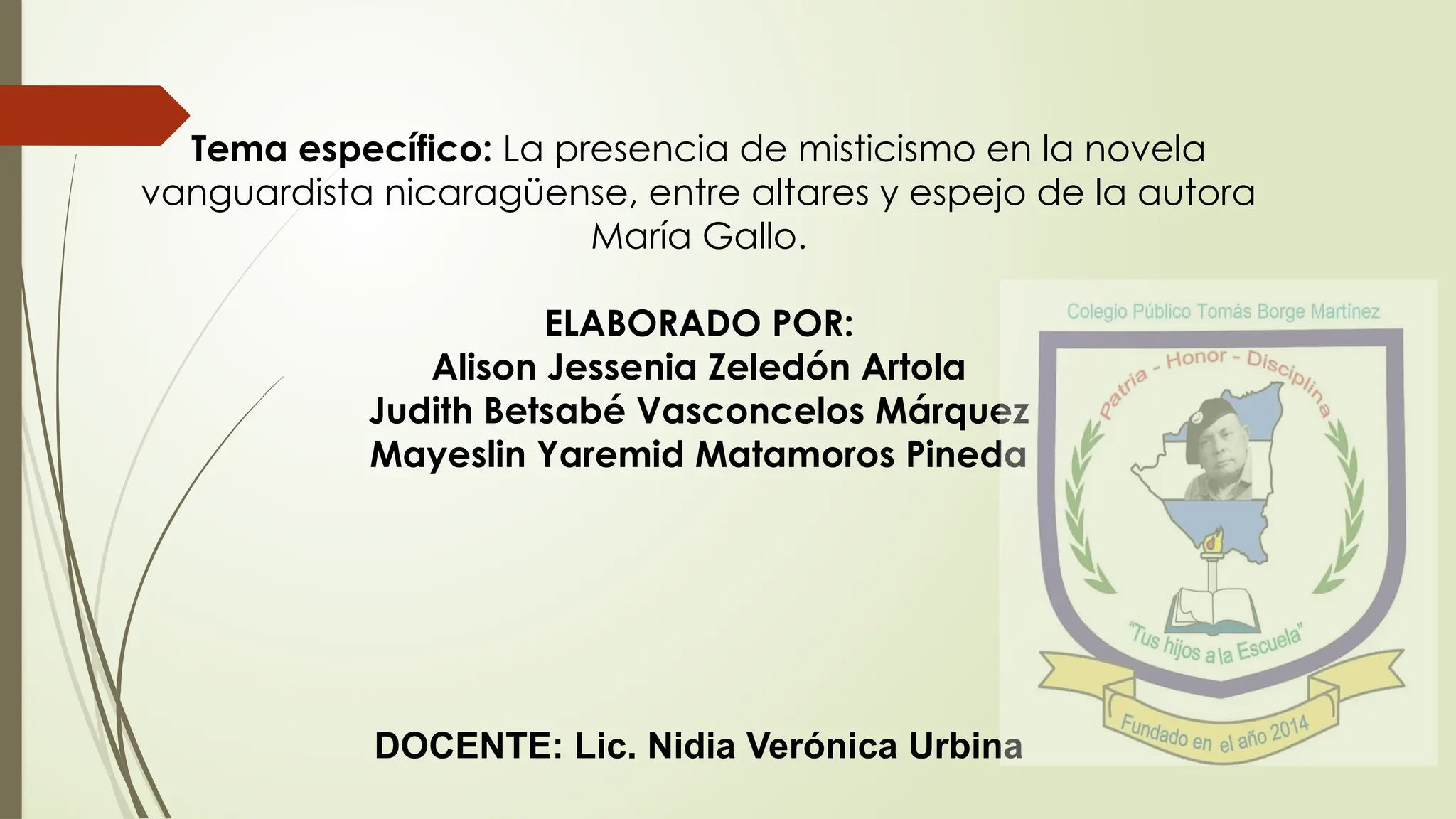MONOGRAFIA MARIA GALLO AUTORA DE LA NOVELA ENTRE ALTARES Y ESPEJOS | PPT