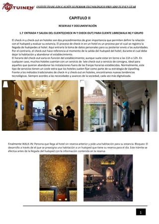 monografia del área recepcion de un hotel | DOCX