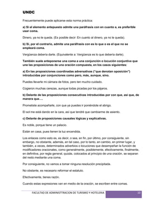 Monografia sobre la coma, USOS Y EJEMPLOS | DOCX