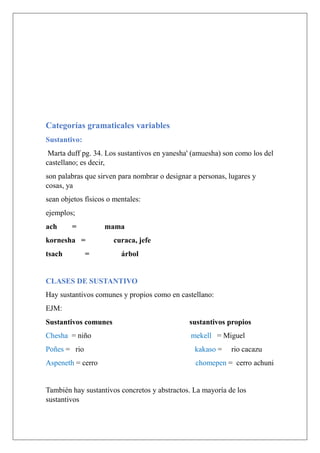 monografia yanesha de morfologia y sintaxis de la lengu yaneshas | PDF
